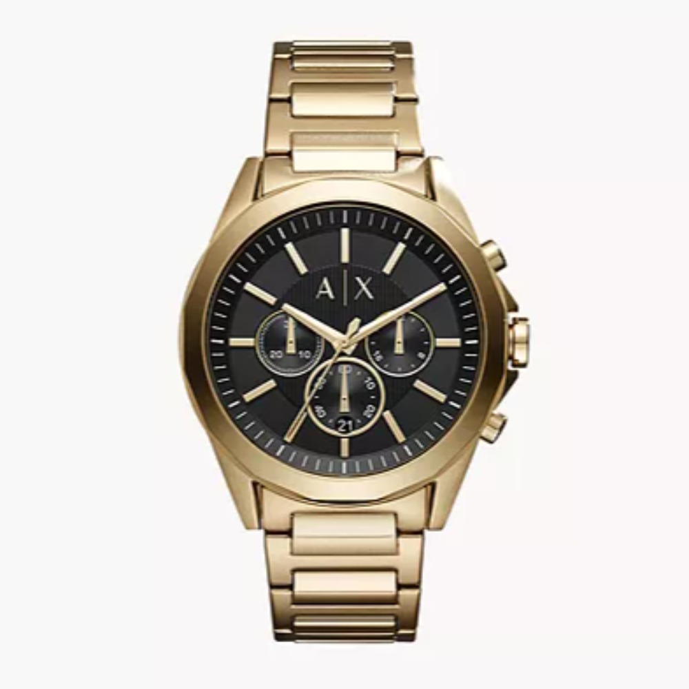 Used Armani Exchange Chronograph Gold-Tone Steel Watch AX2095 - Own4Less